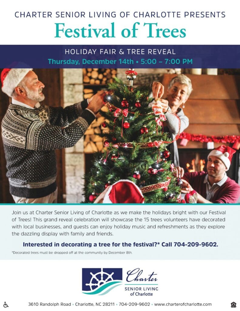 Festival Of Trees | Charter Senior Living Of Charlotte